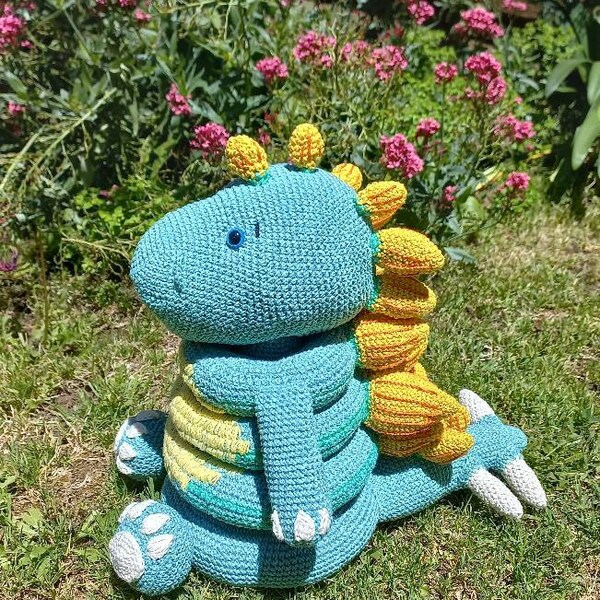 Dino Stacking Toy Crochet Pattern PDF, Amigurumi Stegosaurus Nursery ...