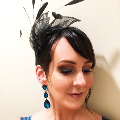 RUTH Classic Ivory Velour Felt Pillbox Hat With Silk Bow and Birdcage ...