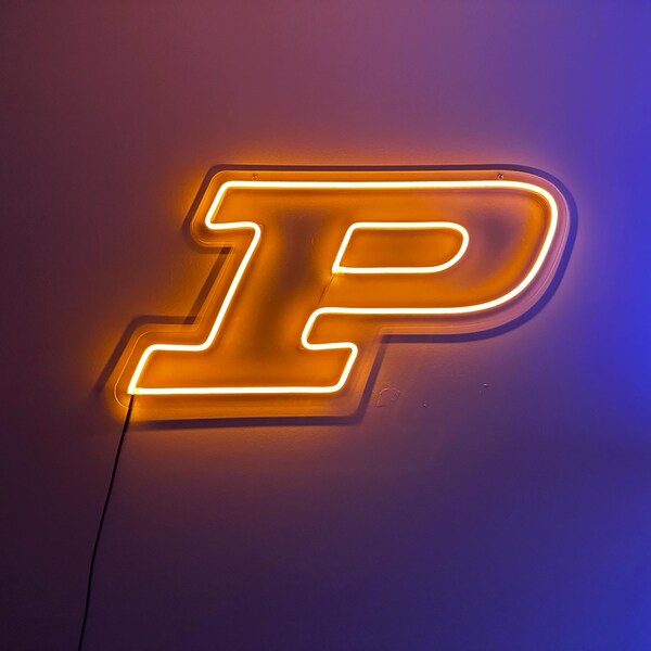 Purdue University Boilermakers Motion P LED Neon Sign - 23" W X 12.2" H ...