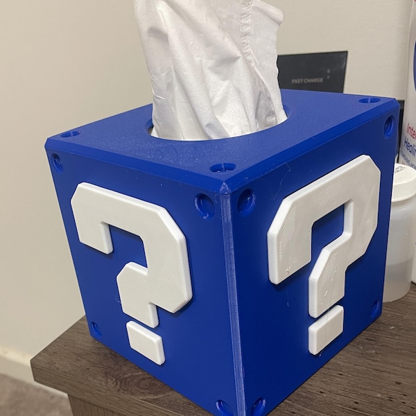 Gaming Themed Vintage Mario Tissue Box Cover for Office, Living Room ...