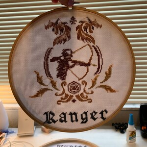 RPG Bard Cross Stitch Pattern Role Play Tabletop Embroidery | Etsy