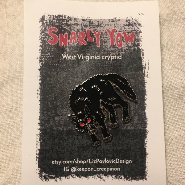 Snarly Yow Enamel Pin - Etsy