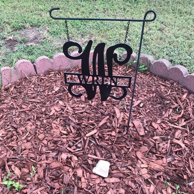 Last Name Garden Flag Custom Garden Sign Personalized Name or Address ...