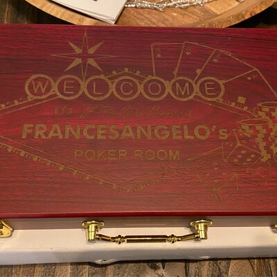 Personalized Poker Gift Set, Custom Engraved Poker Game Box, W/poker ...