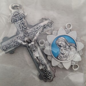 Italy Jesus INRI 1.5 Silver Rosary Crucifix / Heavy Cross 1.5 Gold ...