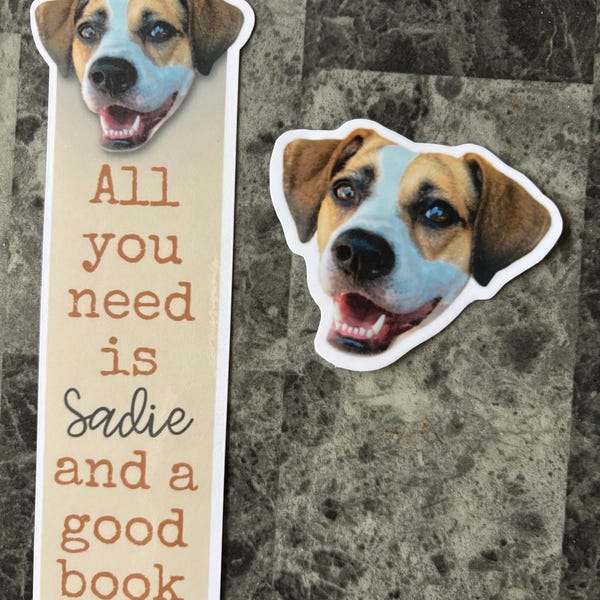 Custom Dog Bookmark, Animal Lover Gift for Pet Lovers, Personalized ...