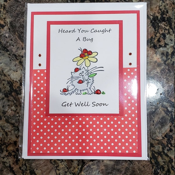 Fluffy With Ladybugs Get Well Card - Etsy
