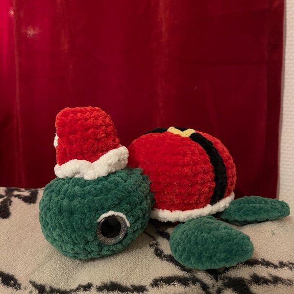Santa Christmas Turtle Pattern Crochet PDF Download Beginner Friendly ...