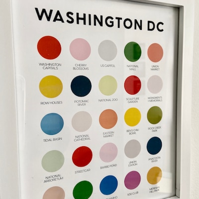 Washington DC Color Palette Print - Etsy