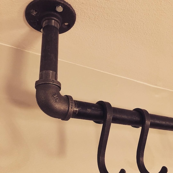 Metal S Hook, Plumbing Pipe Rack, Pot Rack Hooks, Industrial Pot Rack ...