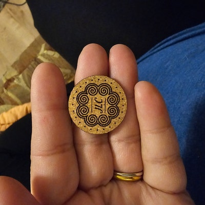 1.25 Round Vegan Leather Knitting Labels Custom Clothing Tags, Crochet ...