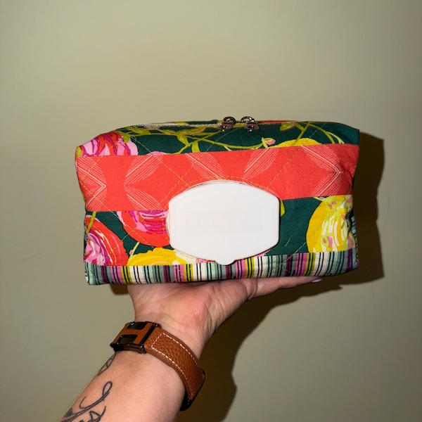 Double Zipper Wipe Pouch PDF Sewing Pattern | Boxy Diaper Bag Wipe Case ...