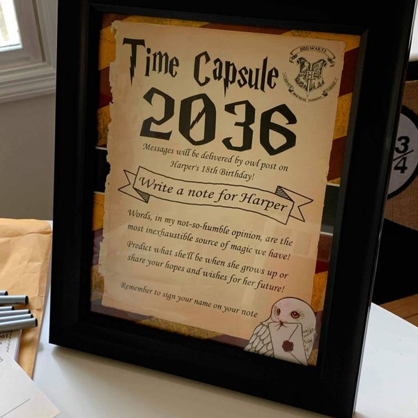 Custom Time Capsule Print and Cards, Pick Your Theme, 1st Birthday Time ...