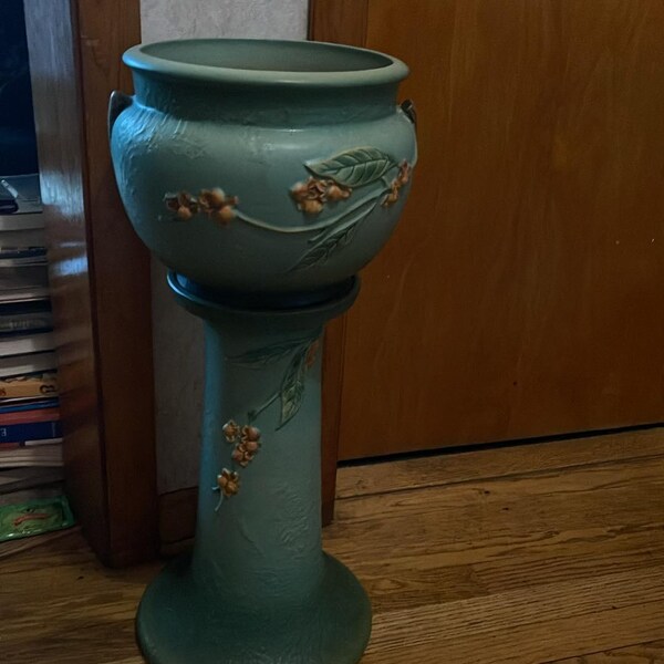 Santa Barbara Ceramic Design 1986 Art Pottery Hand Painted Iris Vase ...