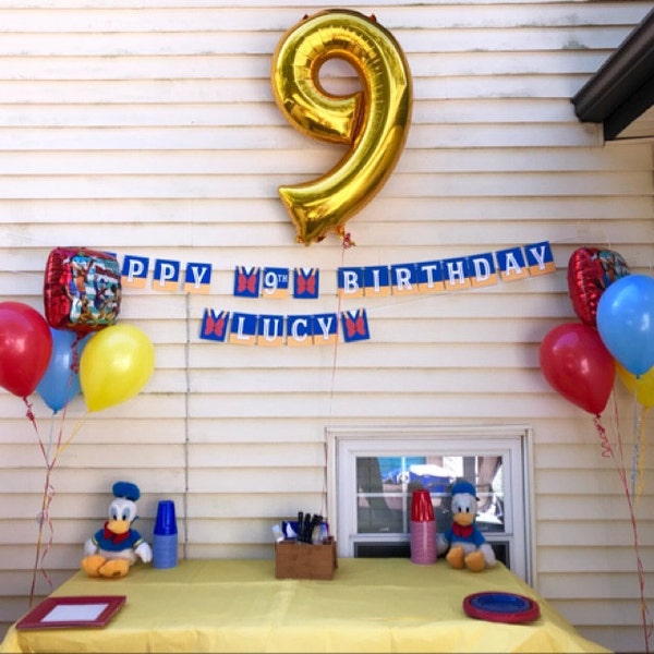 Donald Duck Garland Party Decoration, Disney Party, Disney Decor ...