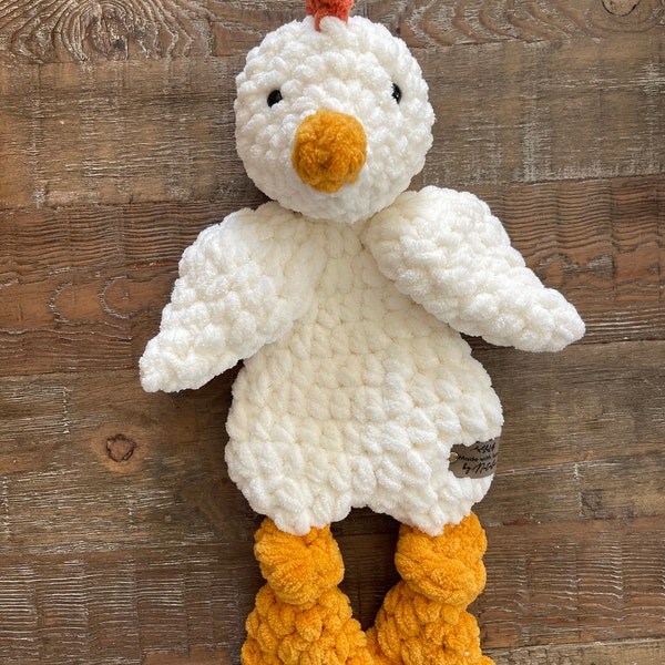 MINI Chickie Chicken Knotted Lovey — Crochet Chicken PATTERN - Etsy