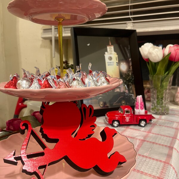 Cupid Wood Sign: Valentine's Day Shelf Decor (5/7" Tall) - Etsy