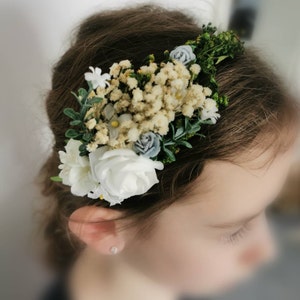 Headband for First Holy Communion White Floral Hairband Communion Girls ...