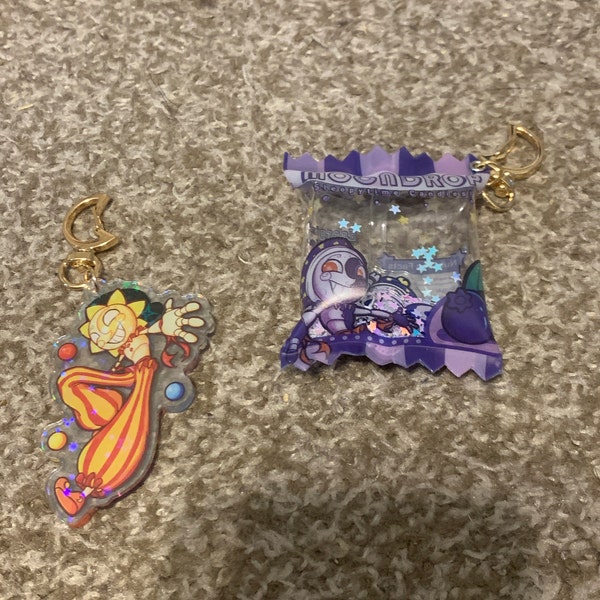 FNAF Daycare Attendant Keychain | Sun Moon Candy Bag Charm | Sundrop ...