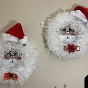 Santa Face Wreath Sign, Wreath Attachment, Metal Wreath Sign, Santa ...