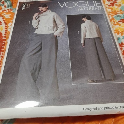 Vogue Sewing Pattern for Womens Pants and Skirt Pattern, Loose Fitting ...