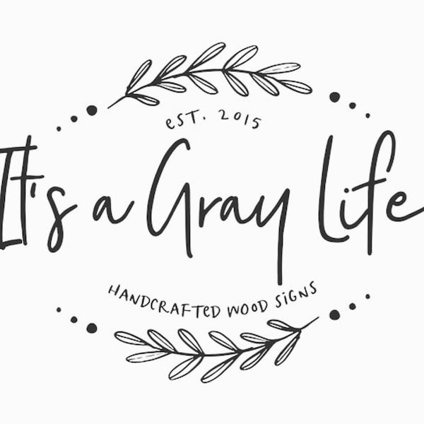 Floral Logo, Rustic Logo, Wreath Logo, Photography Logo, Laurel Logo ...