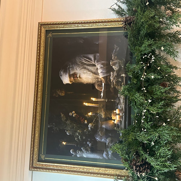 Rustic Santa Claus Print Moody Christmas Printable Wall Art Vintage ...