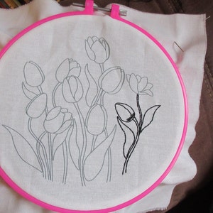 Pocket Flower Embroidery Pattern-pdf Embroidery Pattern - Etsy