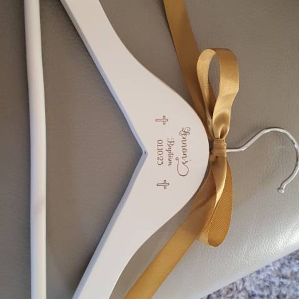 Hanger for Christening / Baptism / First Holy Communion, Personalised ...