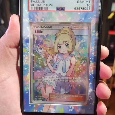 Lillie リーリエ Full Art Trainer Custom Pokemon Graded Card Display Case - Etsy
