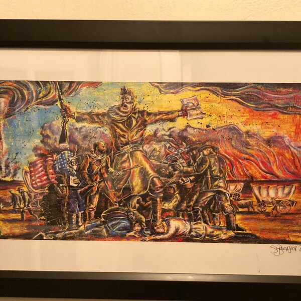 Print 18x12 John Brown Tragic Prelude Revisited Bleeding Kansas ...