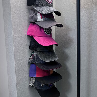 Holds 10 Baseball Hats, Wall Hat Rack, Baseball Hats, Baseball Hat Rack ...