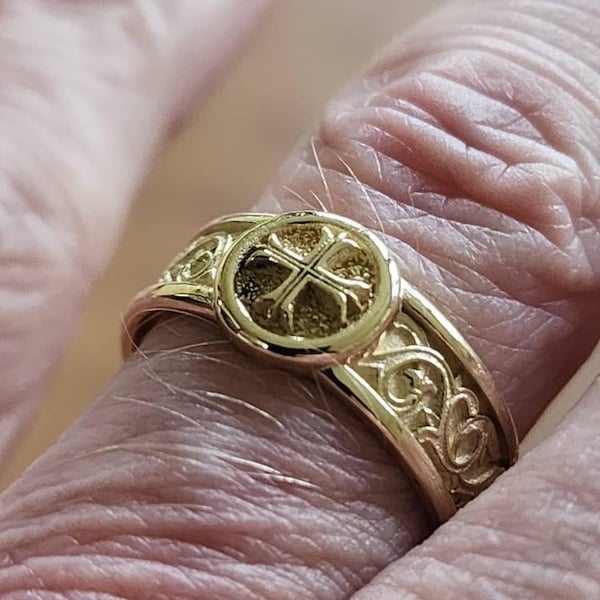 Octagon Pinky Ring, Lion Head Man Ring, Sterling Silver , Nature Ring ...