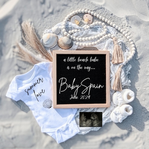 Beach Pregnancy Announcement |pregnancy Announcement Beach | Summer ...