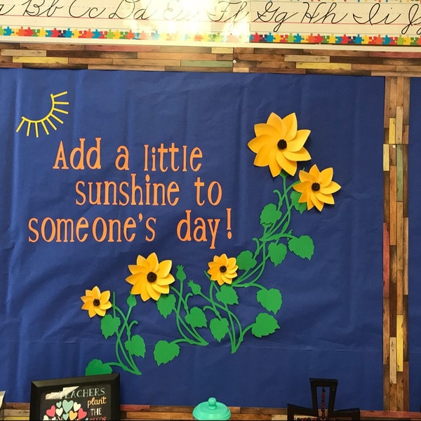 Sunflower Bulletin Board Set for School, Church, or Home - Etsy