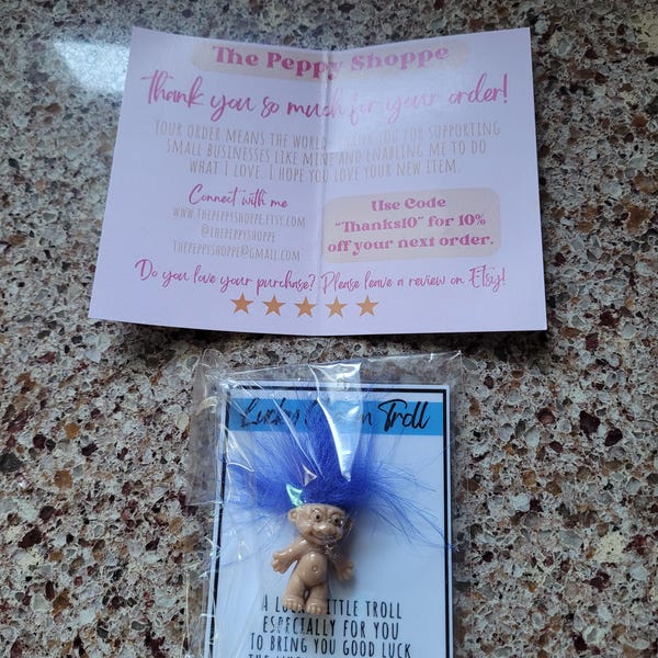 Lucky Troll Charm: Pocket Good Luck Gift - Etsy