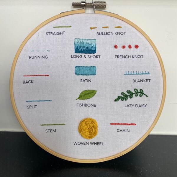 PDF Beginners Ribbon Embroidery Pattern, Needlepoint, Modern Embroidery, Video Instructions ...