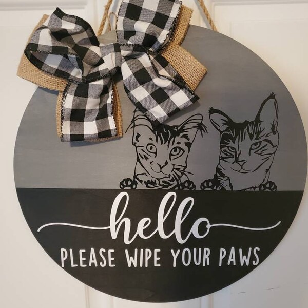 Pet Welcome Sign/ Dog Welcome Sign/ Pet Portrait Door Sign ...
