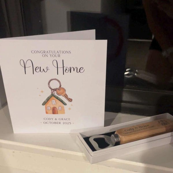 Personalised New Home Card - New Home Gift - Congratulations on Your ...