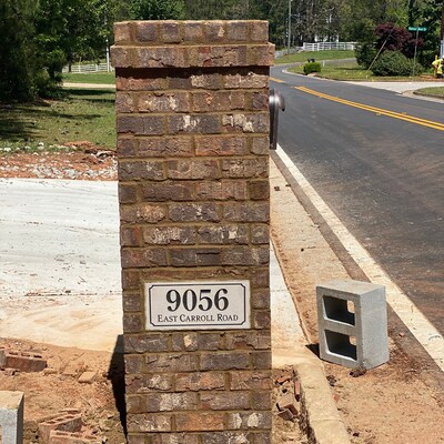 LARGE Indiana Limestone Address Stone Block With Street Name/ Carved ...