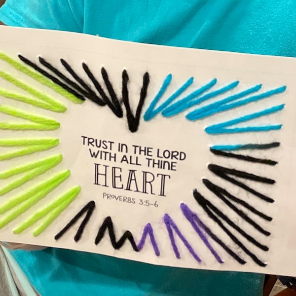 Trust in the Lord With All Your Heart Craft, Scripture Crafts for Girls ...