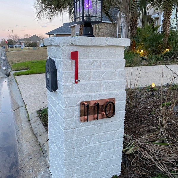 Copper Address Sign / House Numbers / Home Address Plaque, Unique Art ...