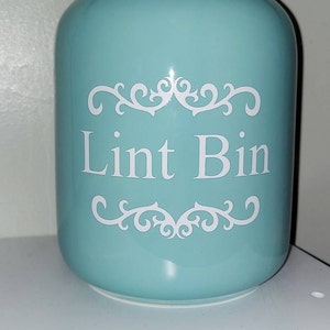 Lint Decal Laundry Room Decor Lint Bin Vinyl Decal for | Etsy
