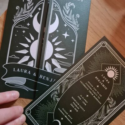 Printable Tarot Card Invitation Sun and Moon Personalised - Etsy