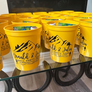 Family Reunion Favors, Family Tree, Lake Barbecue Party Cups, Custom ...