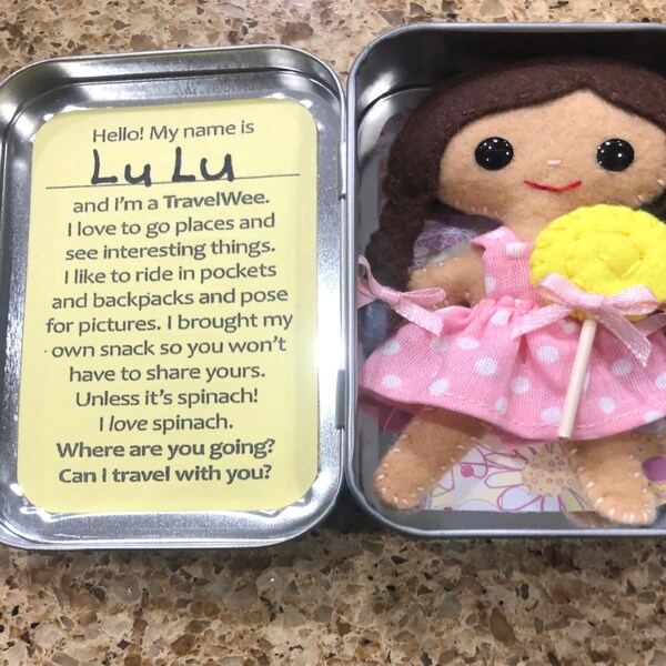 Felt Altoid Tin Travel Wee Pocket Pal Doll - Etsy