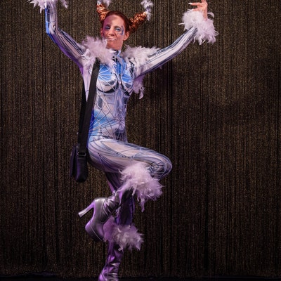 Neon Skeleton Costume, Sexy Skeleton Bodysuit, Skeleton Catsuit Woman ...