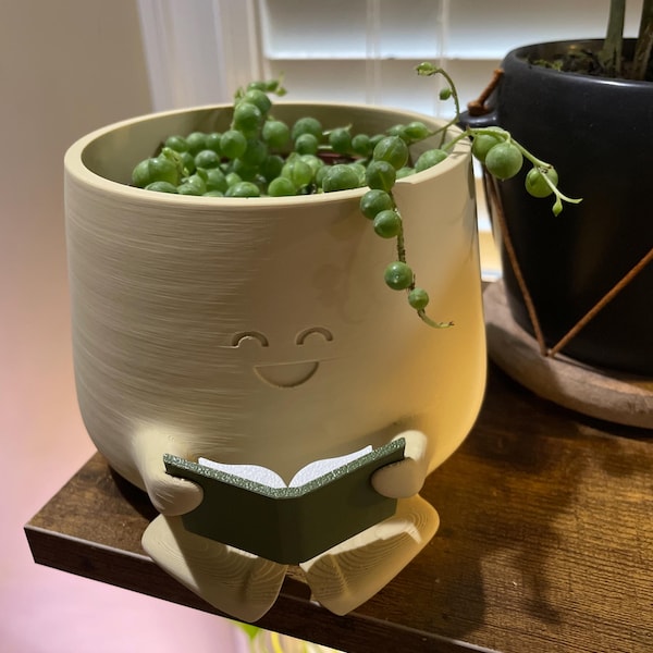 Official Happy Face Planter - Chunky Book Pot. A Perfect Gift for a ...