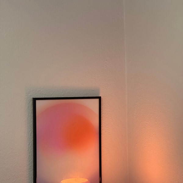 Pink Square Gradient Canvas, Dreamy Pink Aura Stretched Canvas, Large ...