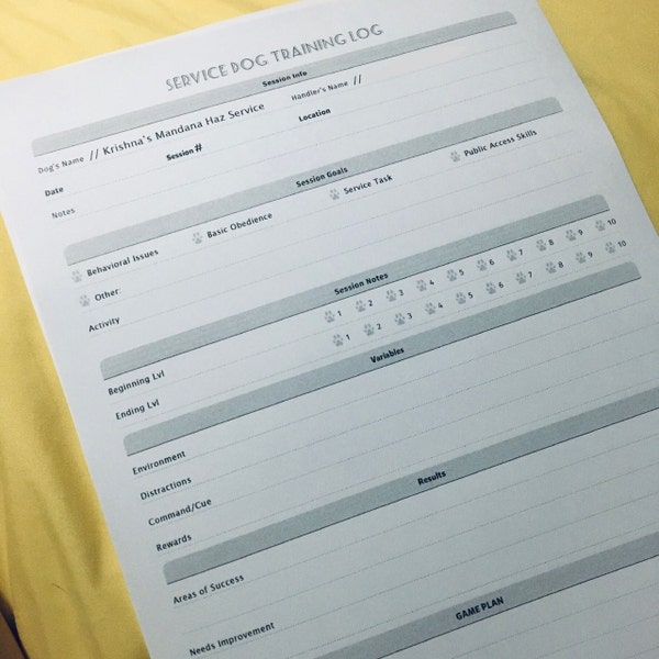 The Original Service Dog Training Log™ - Service Dog Trainers and ...